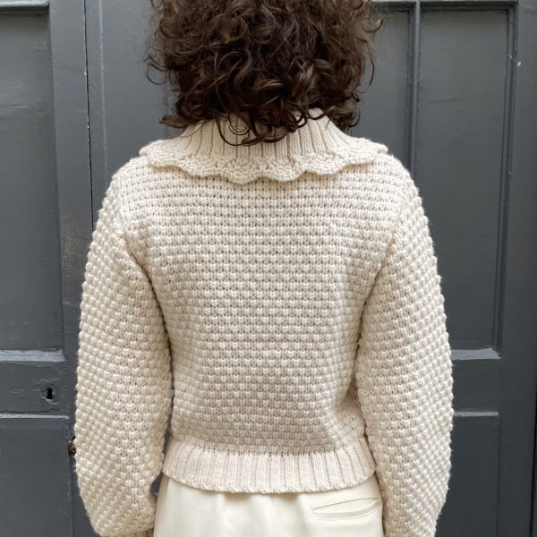 Bibi-Fluffy Textured Sweater with Doll Collar – Erotokritos Store